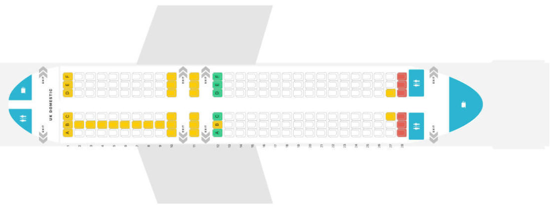 British Airways BA A320 Seat Map - Flightradars24.co.uk