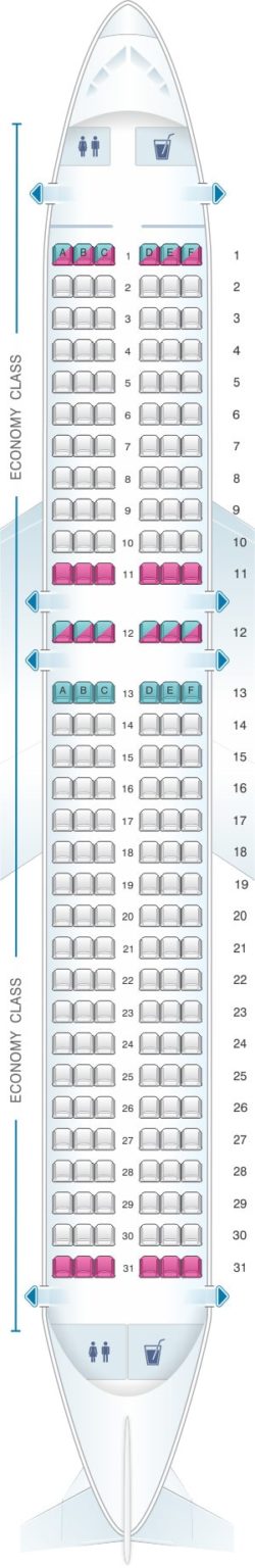 EasyJet A320Neo Seating Plan - Flightradars24.co.uk